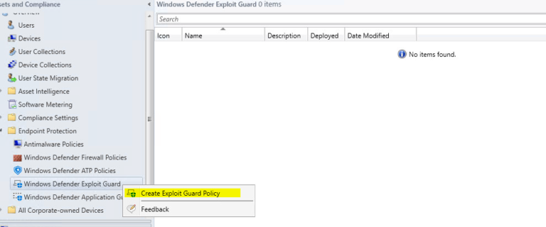 Deploy Windows Defender Exploit Guard Using SCCM Deploy Windows Defender Exploit Guard Using SCCM